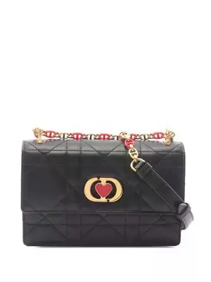 Dior Caro Wallet On Strap Crossbody Bag - Black