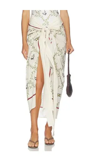 Agua Bendita Lavanda Printed Midi Skirt - Multicolor
