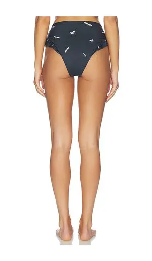 Agua Bendita Ruffled High-waisted Bikini Bottom