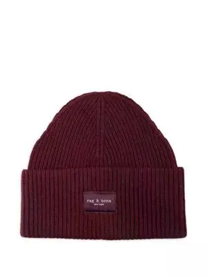 Rag & Bone Blake Ribbed-knit Beanie - Red