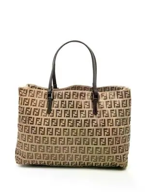 Fendi Zucchino Canvas Tote Bag - Neutrals