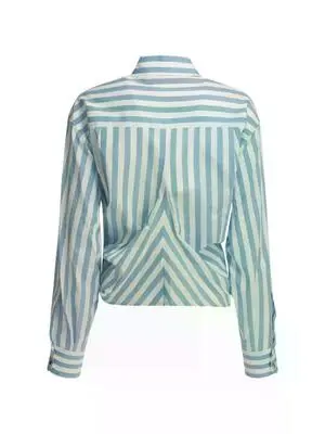 Max Mara Striped Ring Detail Blouse