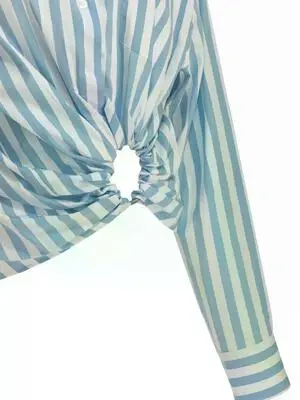 Max Mara Striped Ring Detail Blouse