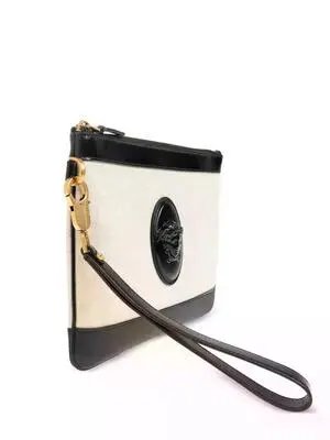 Versace Canvas Texture Rivière Clutch Bag