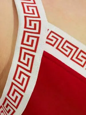 Versace Medusa And Greca Border Strappy Mini Dress