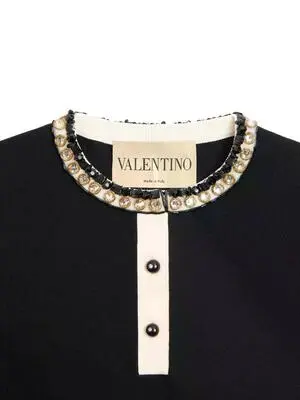 Valentino Garavani Embroidered Stretch Viscose Dress
