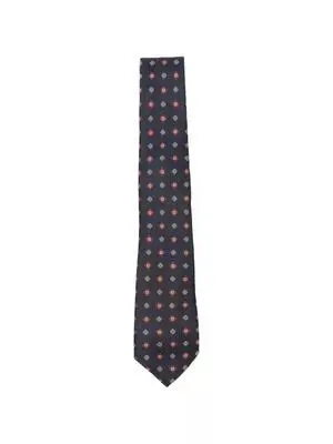 Canali Geometric Pattern Tie - Blue