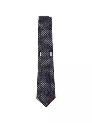 Canali Geometric Pattern Silk Tie