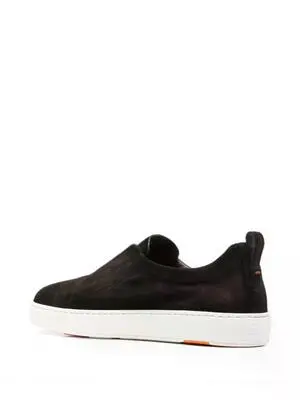 Santoni Victory Suede Slip-on Sneakers