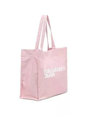 Karl Lagerfeld Logo Print Tote Bag - Pink
