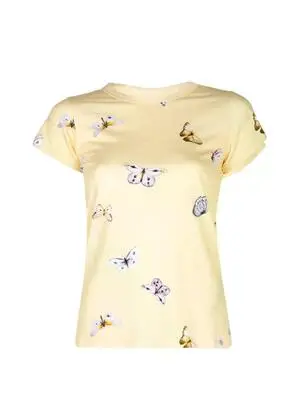 Rag & Bone Butterfly Print T-shirt - Yellow