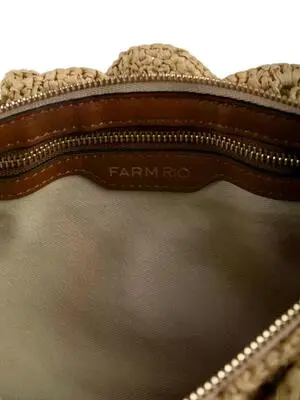 Farm Rio Flower Appliqué Clutch Bag
