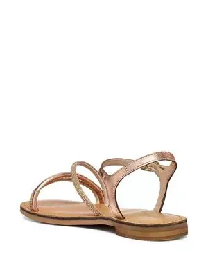 Geox Crystal Embellished Metallic Sandals