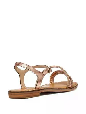 Geox Crystal Embellished Metallic Sandals