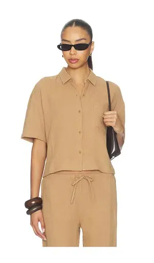Barefoot Dreams Gauze Button Up Shirt