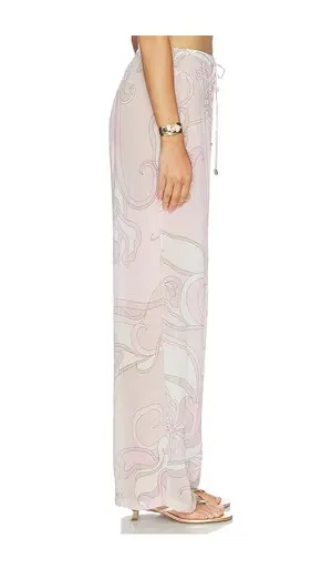 CIN CIN Oasis Printed Viscose Wide-leg Pants