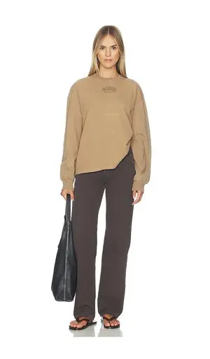GANNI Future Essentials Washed Effect Long Sleeve Pullover