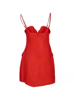 Farm Rio Flower Appliqué Mini Dress