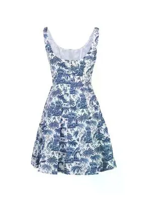 Staud Wells Mini Dress - Blue
