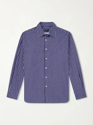NOAH Oversized Checked Cotton-poplin Shirt