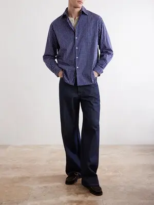 NOAH Oversized Checked Cotton-poplin Shirt
