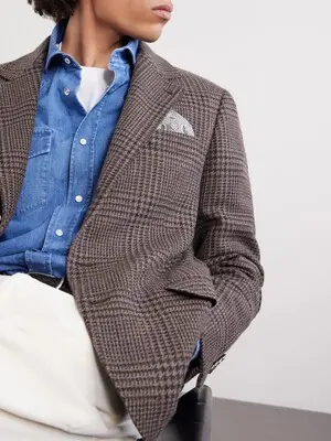Brunello Cucinelli Printed Silk Pocket Square - Multi