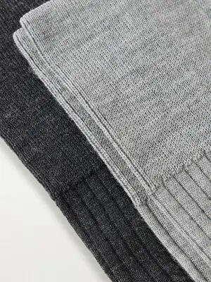 Falke Two-pack Ribbed Virgin Wool-blend Socks