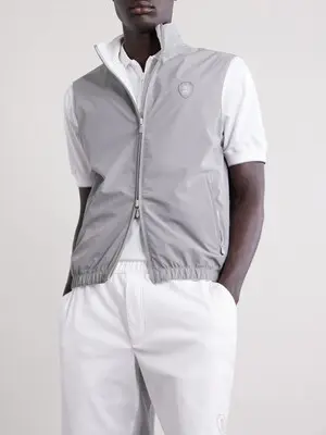 Brunello Cucinelli Logo-appliquéd Shell Golf Vest