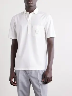 Brunello Cucinelli Logo-appliquéd Wool Polo Shirt