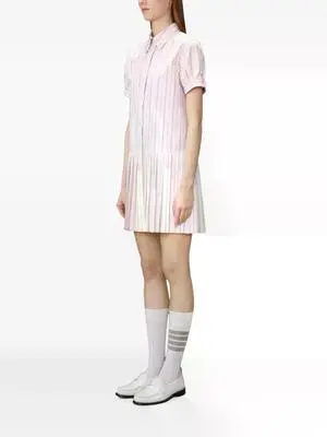 Thom Browne Pleated Mini Dress - Pink