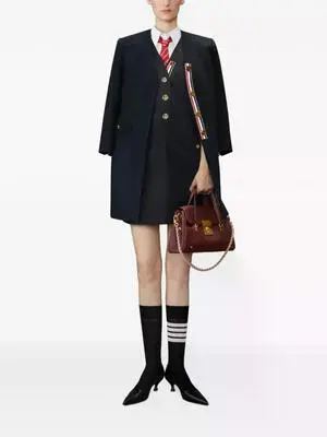 Thom Browne Zibeline Cardigan Coat - Blue