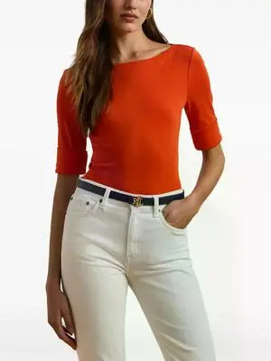 Ralph Lauren Jersey Boat Neck T-shirt - Orange