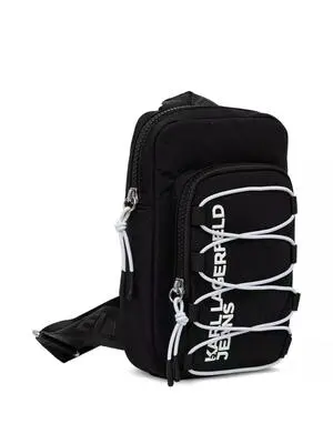Karl Lagerfeld Logo Print Bungee-cord Belt Bag