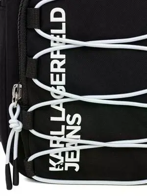 Karl Lagerfeld Logo Print Bungee-cord Belt Bag