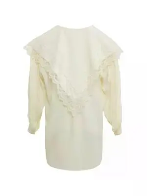 Simone Rocha Lace-trim Pleated Sleeve Shirt