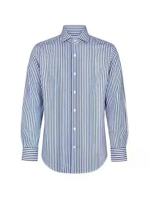 GUGLIELMINOTTI Striped Long-sleeved Shirt - Blue