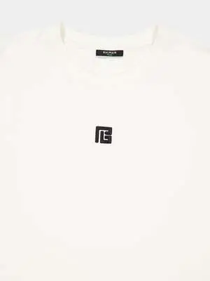 Balmain Embroidered Pb Logo T-shirt