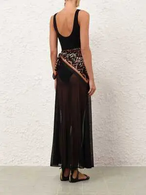 Zimmermann Aster Scarf Maxi Dress - Black