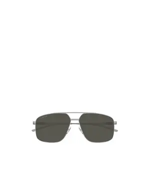 Gucci Aviator Navigator Frame Sunglasses - Silver