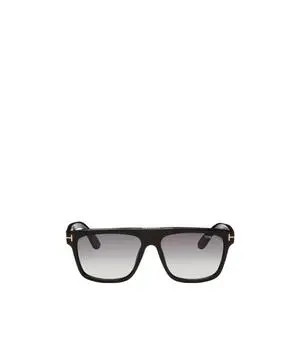 TOM FORD Logo Square Frame Sunglasses - Gray