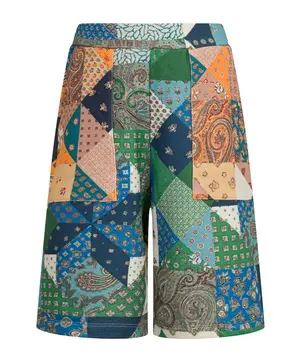 Etro Patchwork Print Shorts