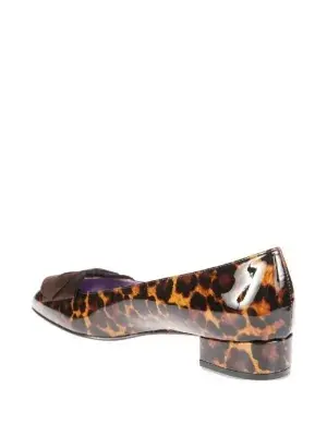 CAREL Leopard Print Patent Leather Ballet Flats - Multicolor