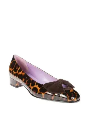 CAREL Leopard Print Patent Leather Ballet Flats - Multicolor