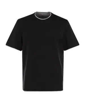 Brunello Cucinelli Layered-effect Crewneck T-shirt - Black