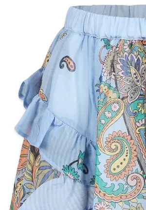 Etro Ruffled Paisley-print Skirt