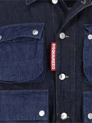 Dsquared2 Multi-pocket Denim Shirt Jacket