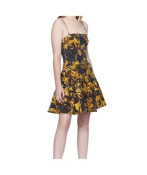 Versace Graphic Pattern Spaghetti Strap Dress