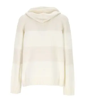 Off-White Striped Drawstring Hoodie