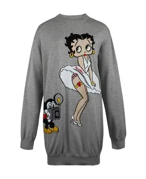 Moschino Embellished Knit Sweater - Gray