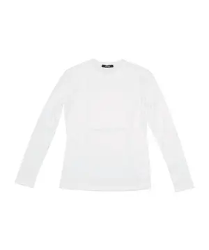 Lela Rose Long-sleeve Crew-neck T-shirt - White